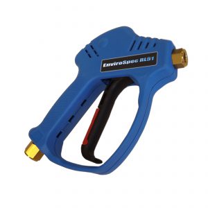 Trigger guns for pressure washers are used to start and stop water flow.